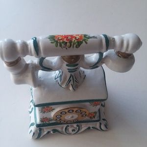 Accents | 1973 Vintage Cermic Phone Hand Painted Italy | Poshmark